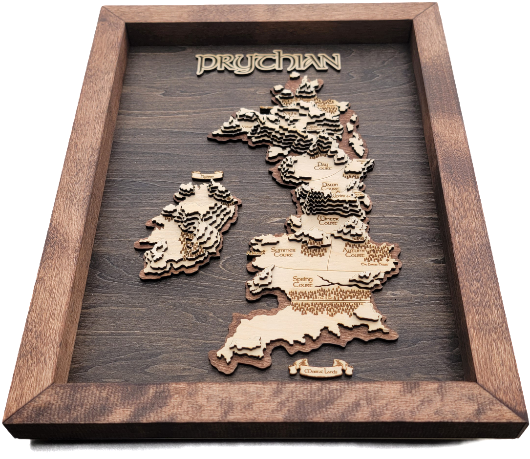 Officially Licensed Topographic map of Prythian - A Court of Thorns and ...