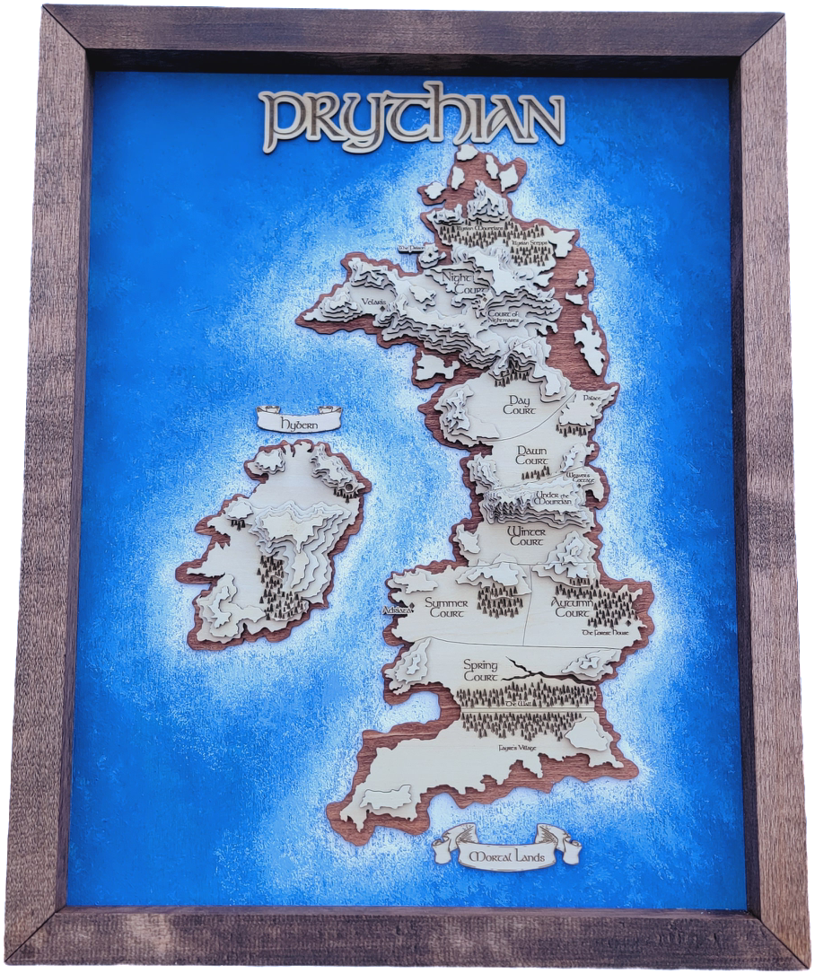 Officially Licensed Topographic map of Prythian - A Court of Thorns and ...