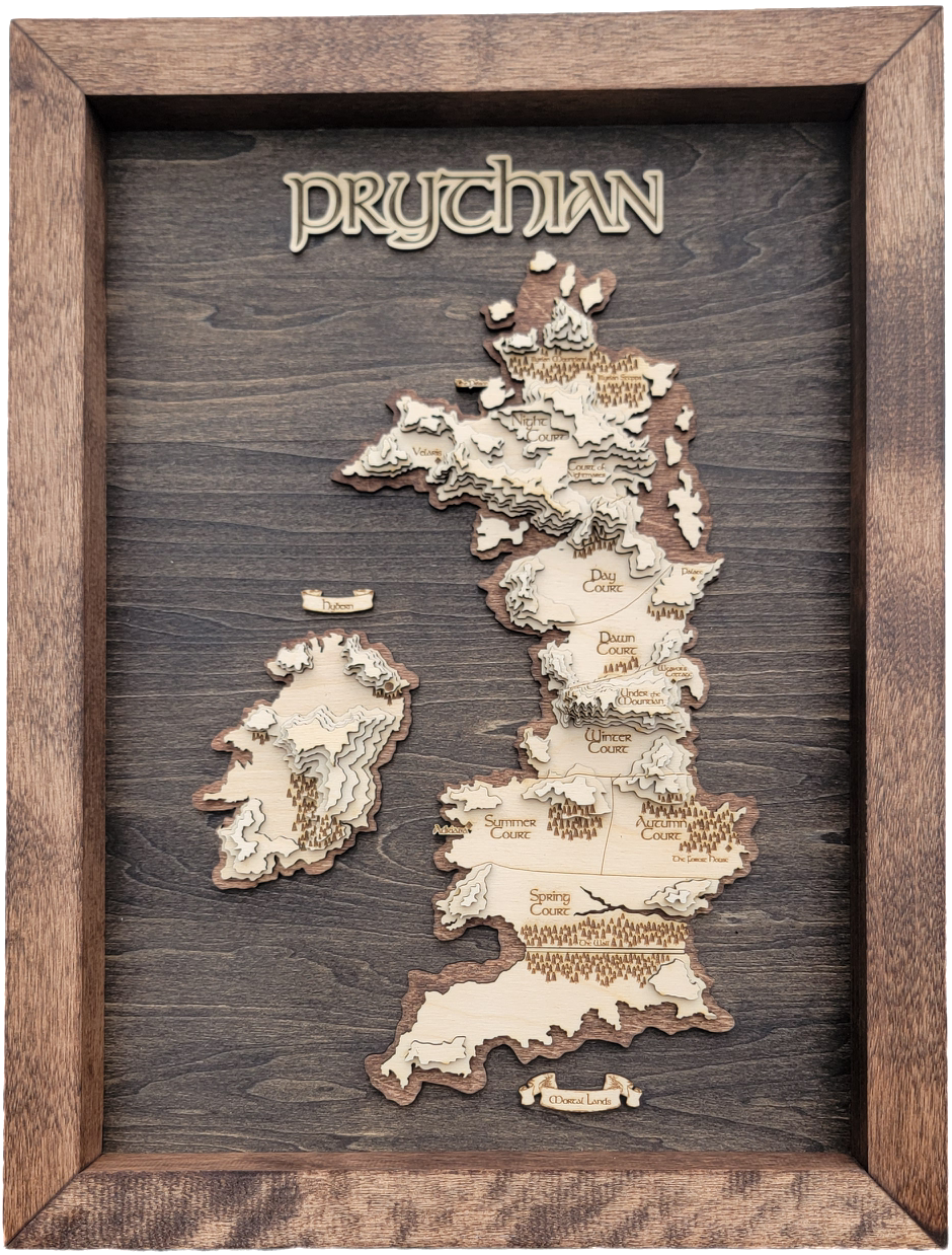 Officially Licensed Topographic map of Prythian - A Court of Thorns and ...